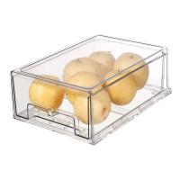 China Hot Selling Food Grade Refrigerator Fresh Keeping Box Plastic Transparent Food Fruit Vegetable Storage Box for sale