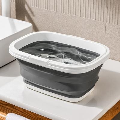China Outdoor Portable Foldable Hand Basket Outdoor Picnic Basket Foldable Mop Bucket Household Laundry Basket Portable Foldable Basin for sale