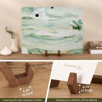China Wooden Picture Frame Pedestal Base Stand Antique Furniture Base Stand Kitchen Counter Solid Wood Cooking Recipe Display Stand for sale