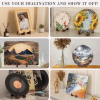 China Wooden Picture Frame Pedestal Base Stand Antique Furniture Base Stand Kitchen Counter Solid Wood Cooking Recipe Display Stand for sale