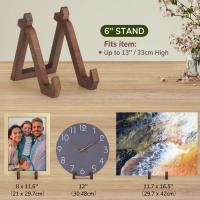 China Wooden Picture Frame Pedestal Base Stand Antique Furniture Base Stand Kitchen Counter Solid Wood Cooking Recipe Display Stand for sale