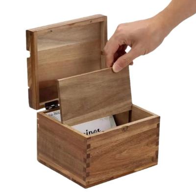 China Hanging Wooden Kitchen Food Storage Bag Organizer Storage Box Garbage Bag Storage Box for sale