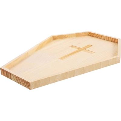 China Modern Gothic Tray Solid Wood Foldable Coffin Snack Food Fruit Tray for Kitchen Living Room for sale