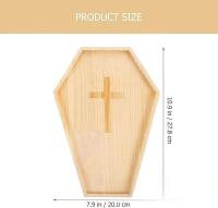 China Modern Gothic Tray Solid Wood Foldable Coffin Snack Food Fruit Tray for Kitchen Living Room for sale