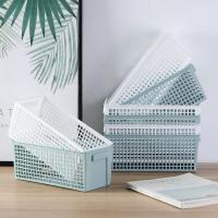 China Custom Plastic Rectangle Storage Basket for Kitchen Living Room Bath Toy Organizer Clothing Snack Storage for sale