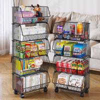 China Factory Wholesale Custom Metal Shelving Portable Shelf Multi Tier Shelf Kitchen Storage Rack for sale