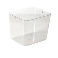 China Wholesale Storage Basket Sanitary Pail Office Kitchen Use Desktop Trash Can Transparent Mini Desktop Storage Pail for sale