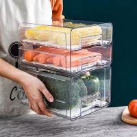 China Factory Direct Sale Large Capacity Transparent Plastic Storage Box Household Rectangle Food Freshness Preservation Container for sale