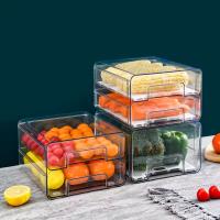 China Factory Direct Sale Large Capacity Transparent Plastic Storage Box Household Rectangle Food Freshness Preservation Container for sale