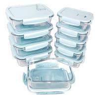 China Hot Selling Home Use Microwave Safe Food Grade Rectangle Food Container Glass Lunch Box Set for sale