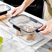 China Moisture-Proof Transparent Food Storage Box Fruits Vegetables Picnics Refrigerator Storage for sale