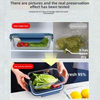 China Large Capacity OEM Microwave Safe Bento Lunch Box Glass Food Container with Sealed Lid for Refrigerator Use for sale