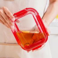 China BPA-Free Microwave-Safe Glass Lunch Boxes Food Storage Set Leakproof Meal Prep Containers with Lids for sale