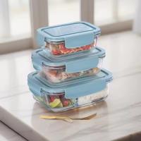China Factory Direct Sales of Environmentally Friendly Multi Size Leak Proof Thick Glass Office Bento Boxes and Food Containers for sale