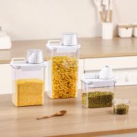 China Wholesale Modern Design Kitchen Grain Storage Jars Rice Containers Dried Fruit Containers with Sealed Lid for Food Storage for sale