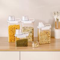 China Wholesale Modern Design Kitchen Grain Storage Jars Rice Containers Dried Fruit Containers with Sealed Lid for Food Storage for sale