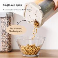 China Food Grade BPA Free Storage Jar Moisture-proof Cereals Bean Compartmentalized Four Compartments Food Storage Box for sale