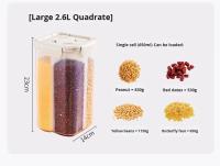 China Factory Direct Sale BPA Free Modern 4-Compartment Airtight Plastic Cereal Dispenser Cereal Grain Food Storage Container for sale