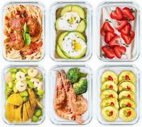China Hot Selling Large Capacity Kitchen Catering Transparent Glass Lunch Box Refrigerator Sealed Storage Box for Food for sale