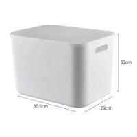 China Bulk Discount Heavy-Duty Lidded Rectangle White Plastic Household Storage for Home Organization Sundries Plastic Storage Box for sale