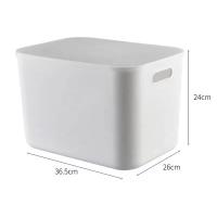China Bulk Discount Heavy-Duty Lidded Rectangle White Plastic Household Storage for Home Organization Sundries Plastic Storage Box for sale