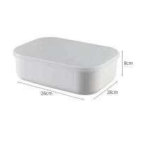 China Bulk Discount Heavy-Duty Lidded Rectangle White Plastic Household Storage for Home Organization Sundries Plastic Storage Box for sale