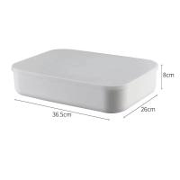 China Bulk Discount Heavy-Duty Lidded Rectangle White Plastic Household Storage for Home Organization Sundries Plastic Storage Box for sale