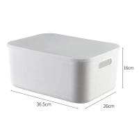 China Bulk Discount Heavy-Duty Lidded Rectangle White Plastic Household Storage for Home Organization Sundries Plastic Storage Box for sale