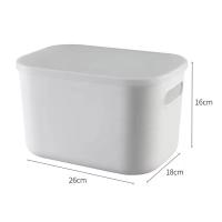 China Bulk Discount Heavy-Duty Lidded Rectangle White Plastic Household Storage for Home Organization Sundries Plastic Storage Box for sale