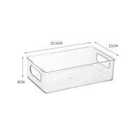 China Premium Fridge Organizer  Food Grade Plastic Large Capacity Clear Bins for Refrigerator Storage Kitchen Cabinet Organizer for sale