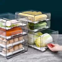 China Wholesale Price Transparent Plastic Refrigerator Egg Dispenser Household Rectangle Food Freshness Preservation Container for sale
