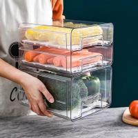 China Wholesale Price Transparent Plastic Refrigerator Egg Dispenser Household Rectangle Food Freshness Preservation Container for sale