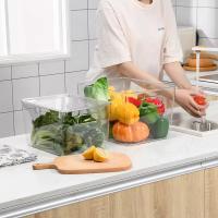 China Durable Shatterproof Acrylic Fruit and Veggie Bin Jumbo Clear Storage Container for Refrigerator Countertop Pantry Organization for sale