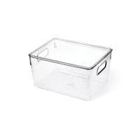 China Durable Shatterproof Acrylic Fruit and Veggie Bin Jumbo Clear Storage Container for Refrigerator Countertop Pantry Organization for sale