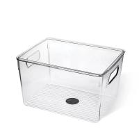 China Durable Shatterproof Acrylic Fruit and Veggie Bin Jumbo Clear Storage Container for Refrigerator Countertop Pantry Organization for sale