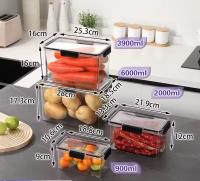 China Hot Selling Durable Frozen Sealed Transparent Fresh-keeping Box Food Grade Refrigerator Dedicated Storage Box Food Storage Box for sale