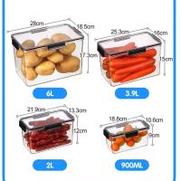 China Hot Selling Durable Frozen Sealed Transparent Fresh-keeping Box Food Grade Refrigerator Dedicated Storage Box Food Storage Box for sale