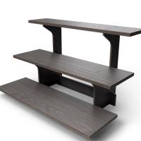 China Black Wooden Cupcake Stand Cupcake Display Stand Earring Display Stand Wooden Three-layer Dessert Table for sale