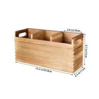 China Wooden Kitchen Multifunctional Silverware Cooking Utensils Countertop Cutlery Storage Box Fork Spoon Knife Storage Box for sale