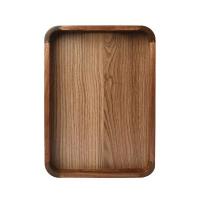China 2025 New Eco-friendly Solid Wood Rectangular Tray Tea Food Organizer Decorative Serving Tray for Hotel Household Use for sale