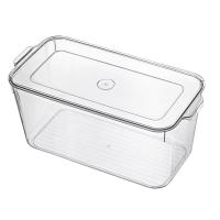 China Modern Design Transparent PET Plastic Fridge Food Organizer Refrigerator Storage Boxes for Vegetables Fruits for sale