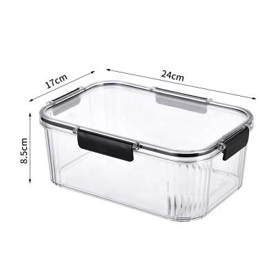 China Moisture-Proof Transparent Food Crisper Kitchen Storage Fruits Vegetables Picnics Refrigerator Crisper Category Storage for sale