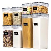 China Hot Selling Kitchen Organizer Transparent Large Capacity Dry Food Plastic Storage Containers Sets for sale