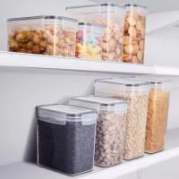China Hot Selling Kitchen Organizer Transparent Large Capacity Dry Food Plastic Storage Containers Sets for sale