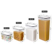 China Hot Selling Kitchen Organizer Transparent Large Capacity Dry Food Plastic Storage Containers Sets for sale