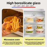 China Ultra Light Large Capacity Heat Resistant Glass Food Storage Container Microwavable Food Container Box for sale