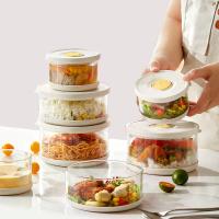 China Factory Wholesale Borosilicate Glass Bento Lunch Box Air Tight Food Container for Food with Locking Lids for sale