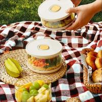 China Factory Wholesale Borosilicate Glass Bento Lunch Box Air Tight Food Container for Food with Locking Lids for sale