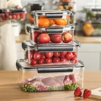 China BPA-Free Transparent Eco-Friendly Microwavable Plastic Household Jars Food Bento for Storage Fresh-keeping Snacks Grains for sale
