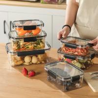 China BPA-Free Transparent Eco-Friendly Microwavable Plastic Household Jars Food Bento for Storage Fresh-keeping Snacks Grains for sale